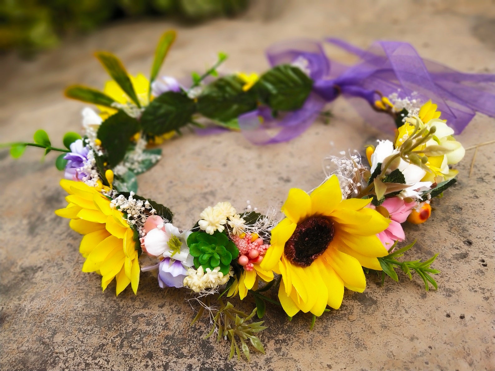 Sunflower Crown Sunflower Headband Fall Flower Crown Baby - Etsy