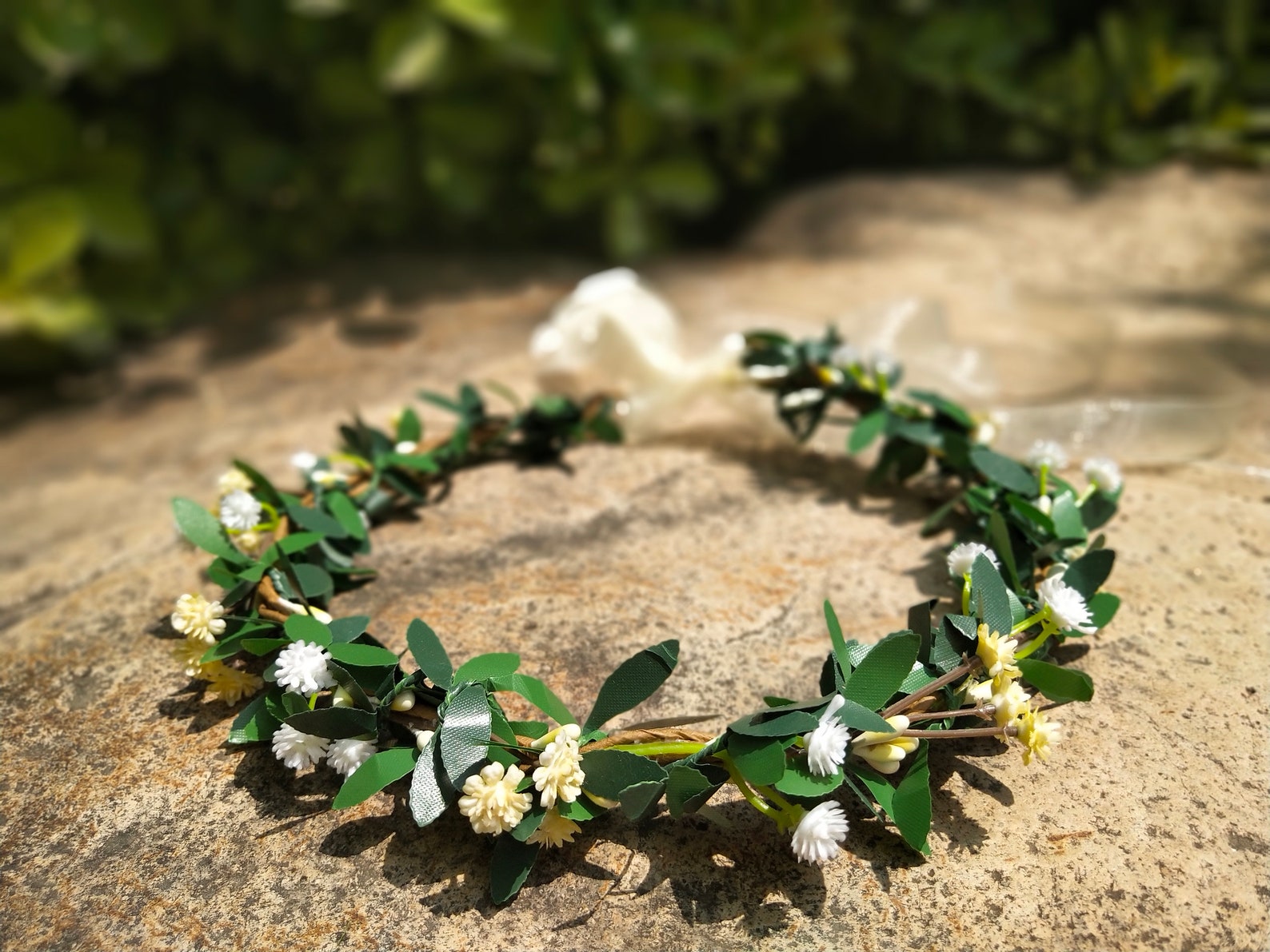 Baby's Breath Flower Crown for Women Bridal Green Crown - Etsy