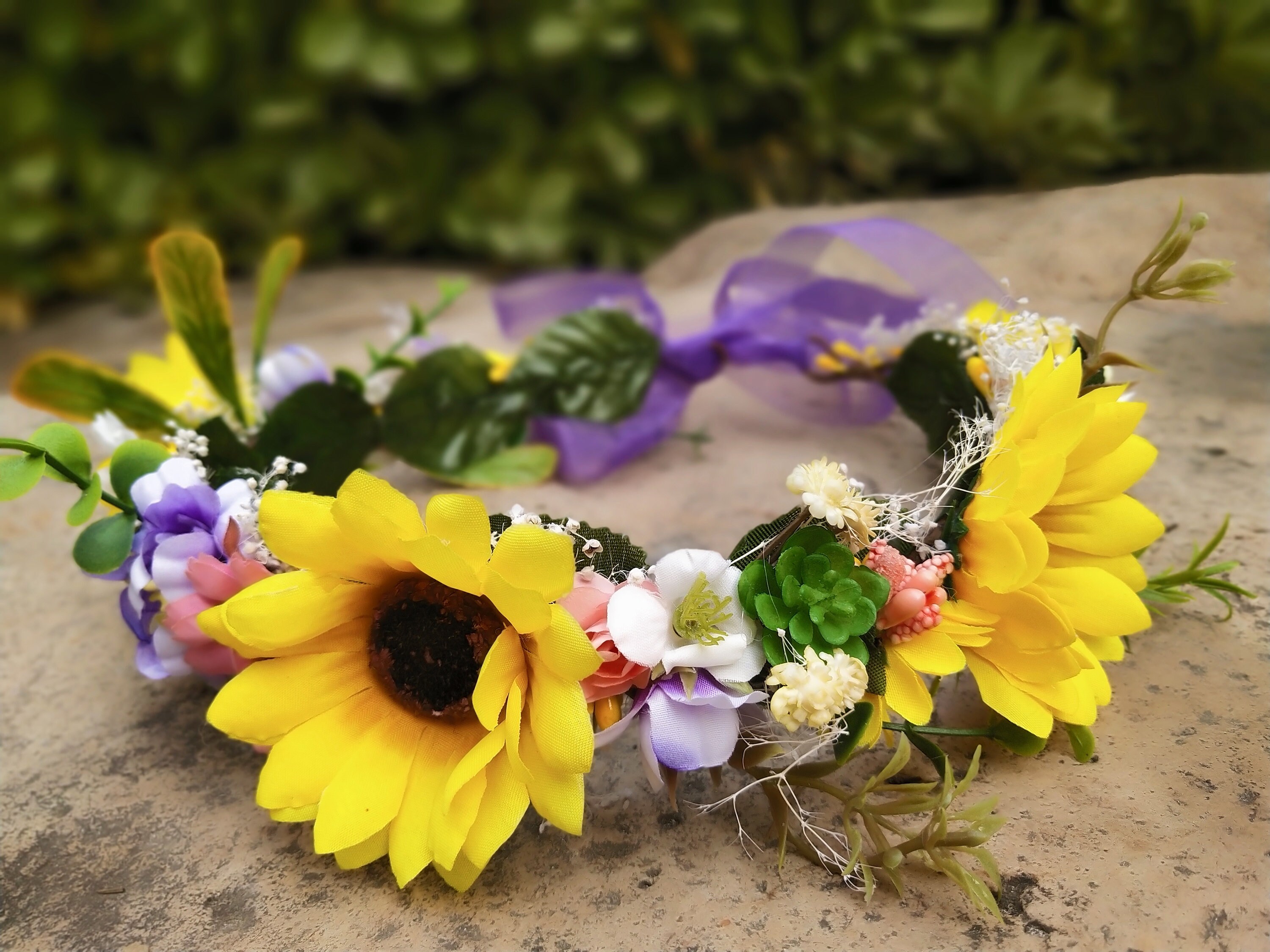 Sunflower Crown Sunflower Headband Fall Flower Crown Baby - Etsy