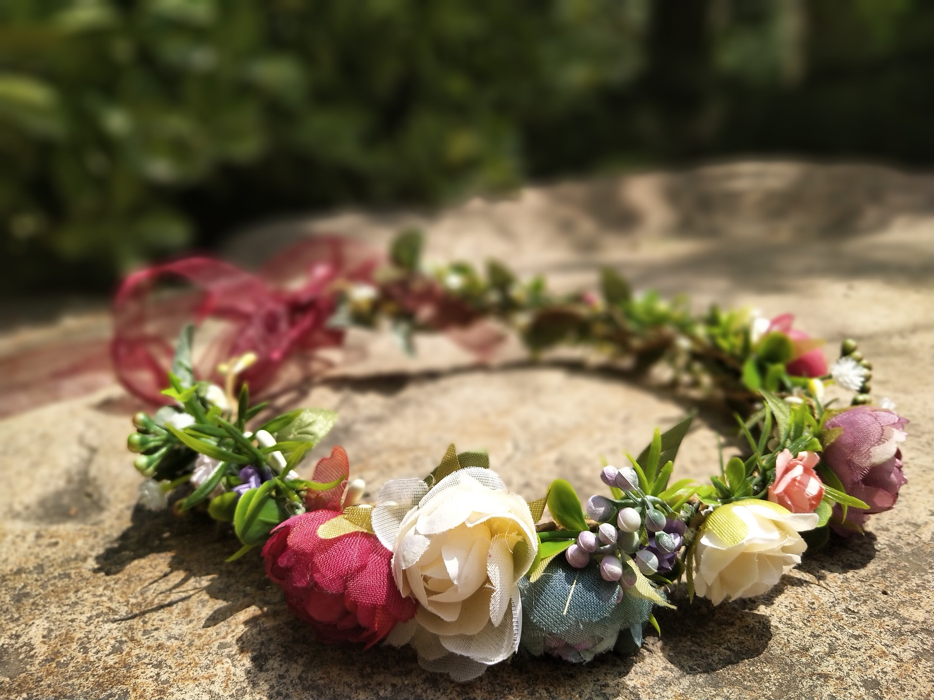 Frosted Flower Crown Rustic Flower Crown Floral Crown Bridal - Etsy