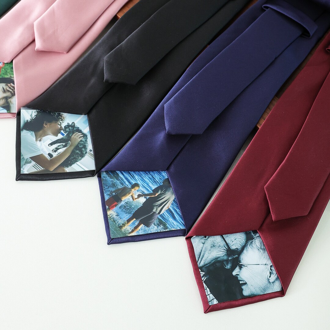 Custom Photo Tie Gift for Dad Fathers Day Gift Wedding Gift for Dad New ...