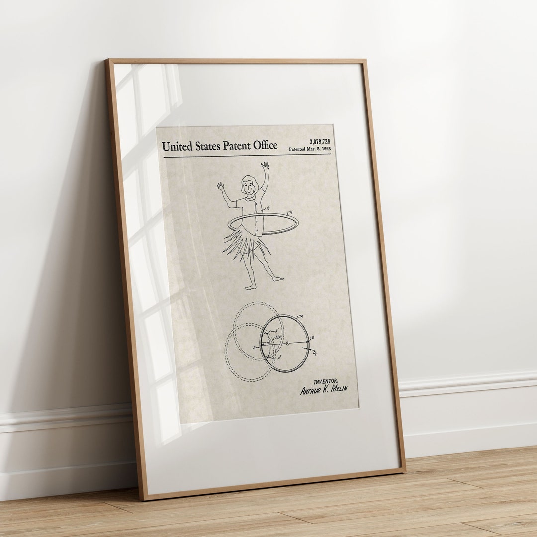 Hula Hoop - 1963 (free Shipping) Large Unframed 8.5x11 Patent Print - Etsy