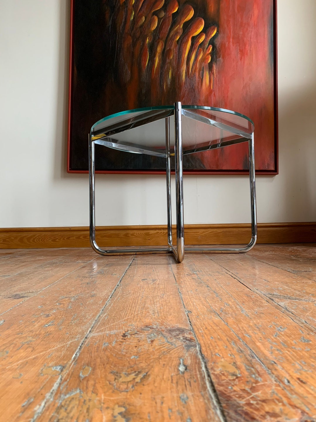 MR Side Table by Mies Van Der Rohe, 1980's - Etsy