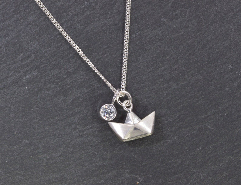 Paper Boat Necklace - Etsy