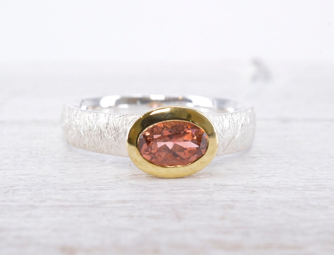 Red Tourmaline Ring Sterling Silver - Etsy