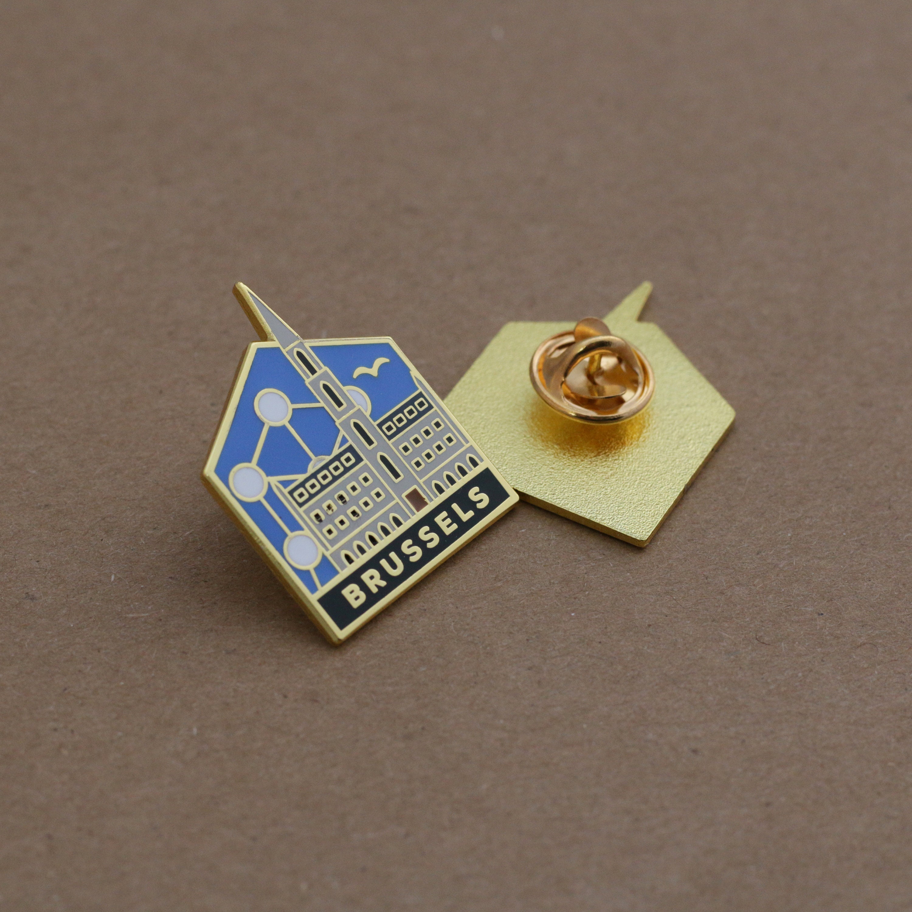 Bélgica Ciudades Hard Enamel Pin Bruselas con Atomium - Etsy España
