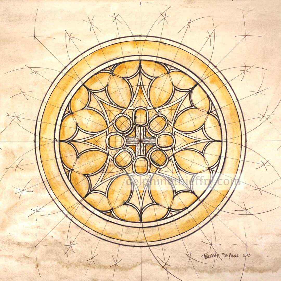 Nordic Epic Original and Unique Painting Rosace Cathedral of Norway ...