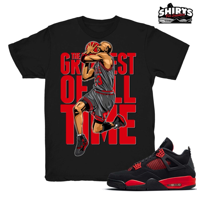 Red Thunder 4 Shirt the Greatest Match Retro 4 Thunder Red - Etsy