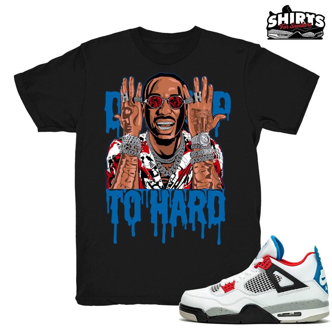 What the 4 Shirt Drip to Hard Match Retro 4 What the 4s 2019 / Black ...