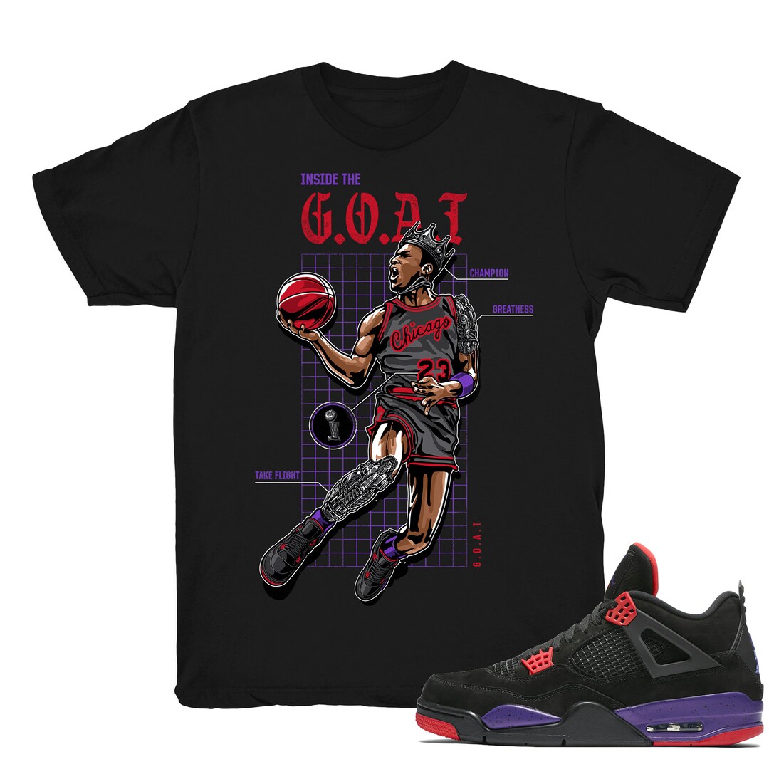 Raptors 4 Shirt | the Goat - Retro 4 Raptors Tee Shirts - Etsy