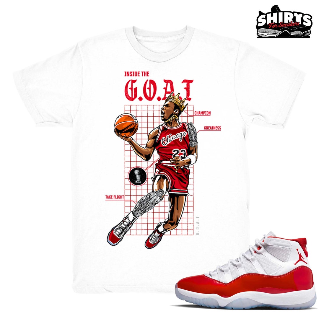 Cherry 11 Shirt Goat Blueprint Match Retro 11 Cherry / - Etsy