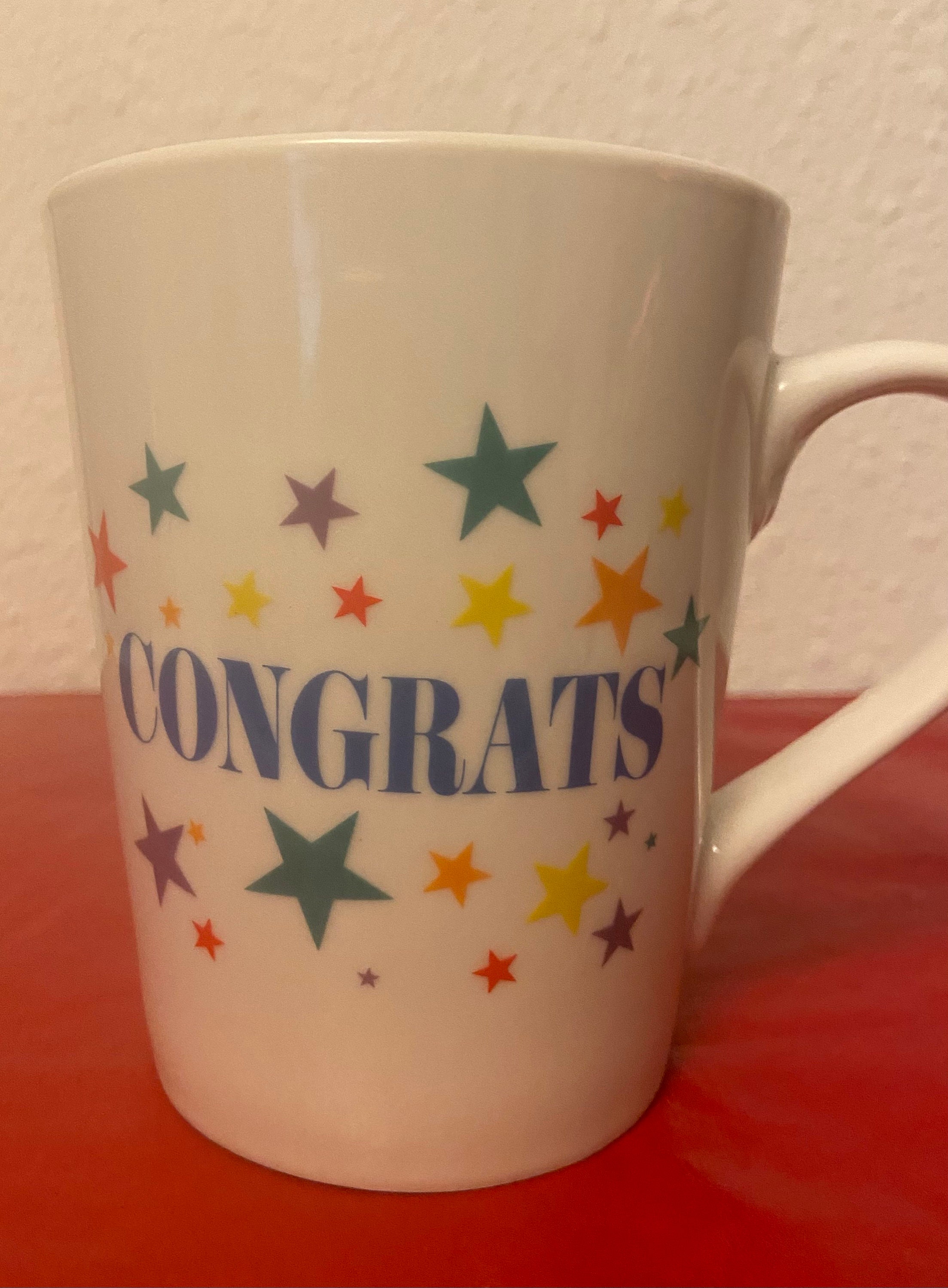 COLORFUL CONGRATS COFFEE Mug Congrats Coffee Cup Large 14 | Etsy