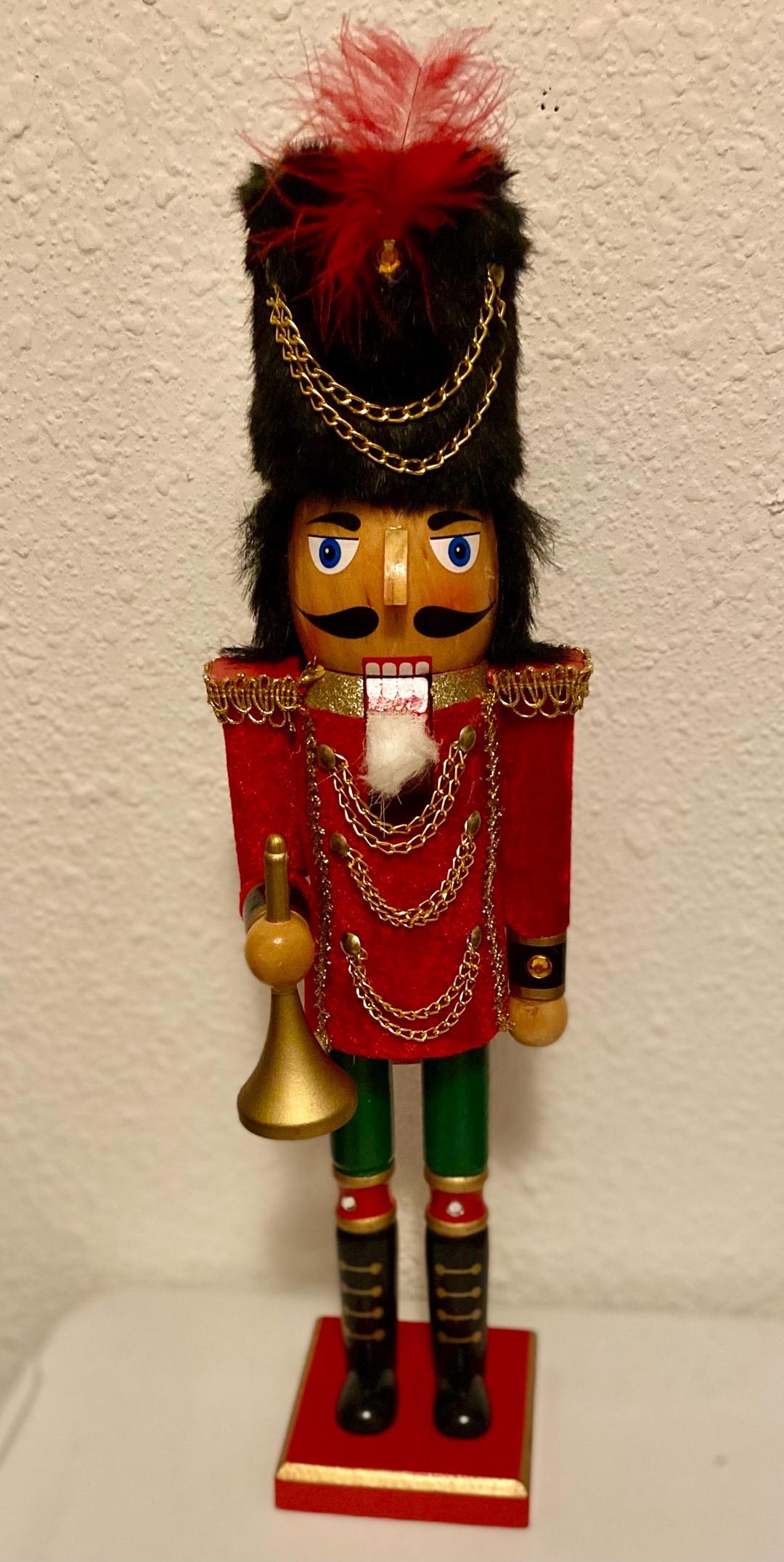 17 ROYAL RED NUTCRACKER, Magnificent Bejeweled Wooden Nutcracker, Full ...