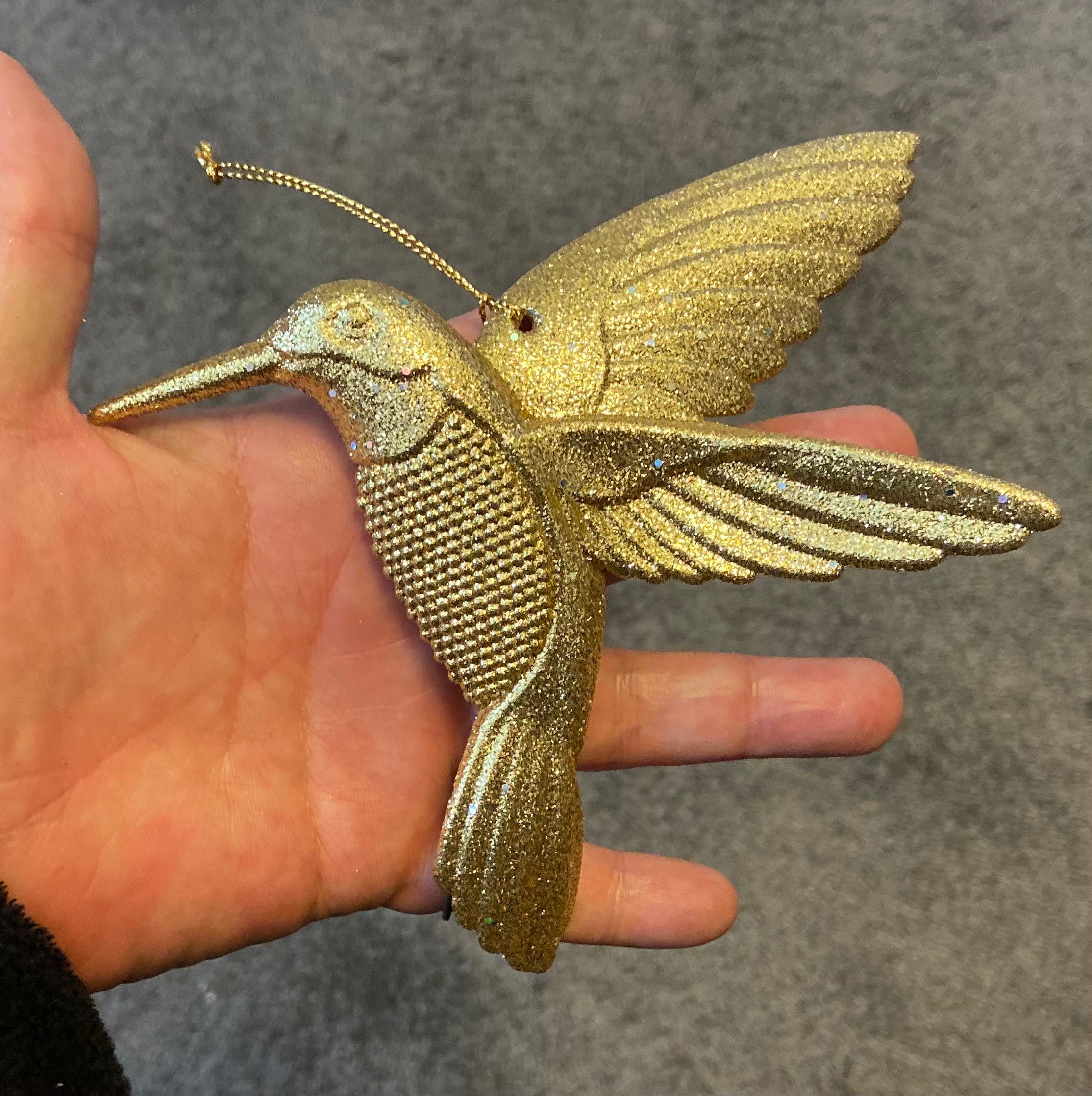 ADORNO DE COLIBRÍ DORADO Colibrí brillante Decoración de | Etsy