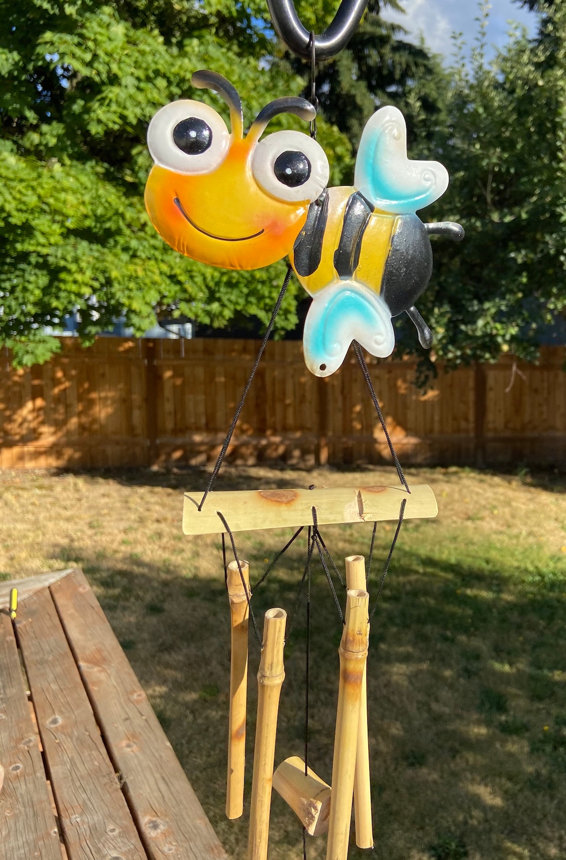 HONEY BEE WINDCHIME Cute Honeybee Wind Chime Garden Decor | Etsy