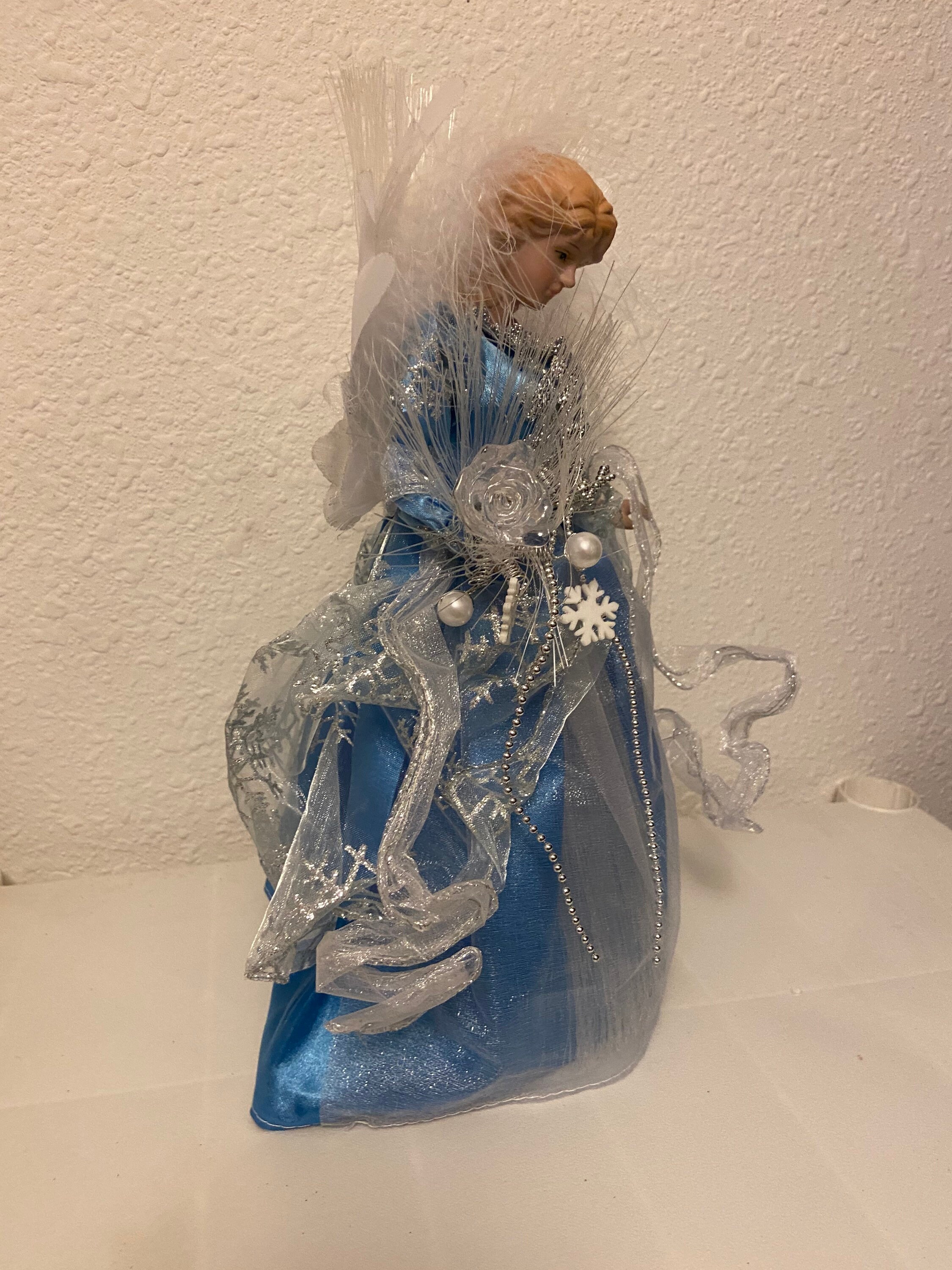 FANCY BLUE ANGEL Tree Topper Christmas Angel Tree Topper - Etsy