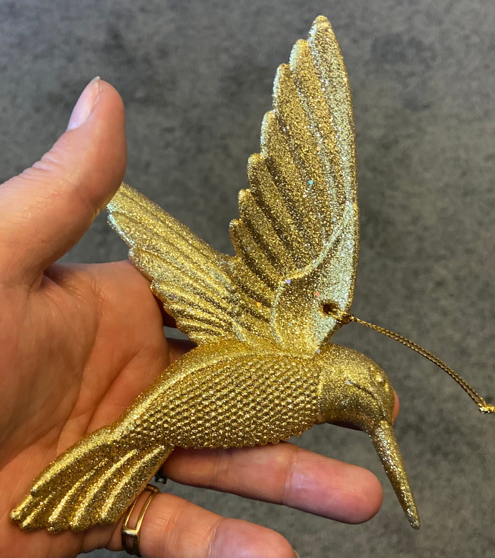 ADORNO DE COLIBRÍ DORADO Colibrí brillante Decoración de | Etsy