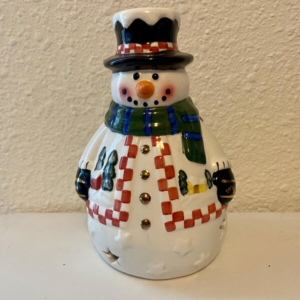 Snowman Tea Light - Etsy