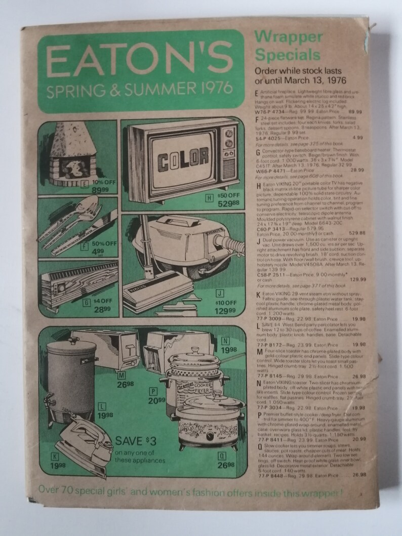 1976 Eaton's Catalog (spring and Summer) - Etsy