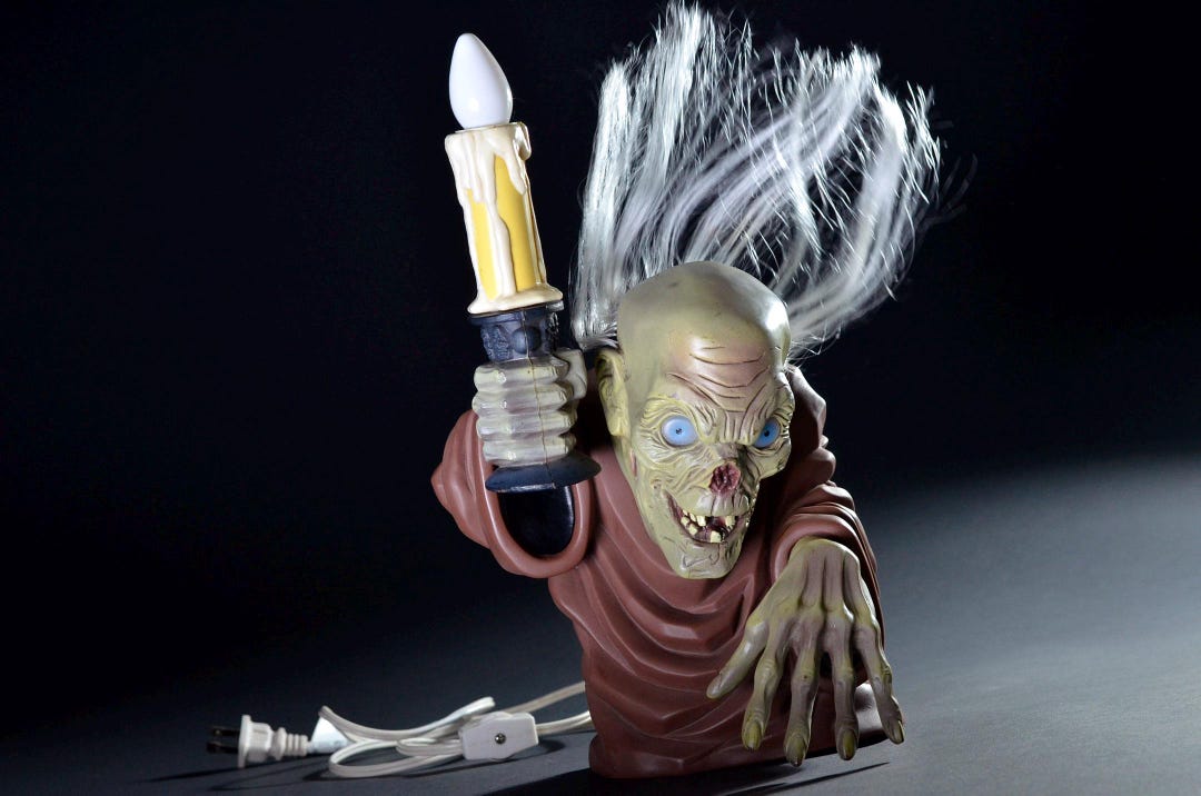 Rare Tales From the Crypt "crypt Keeper" Candelabra/table Lamp/scary ...