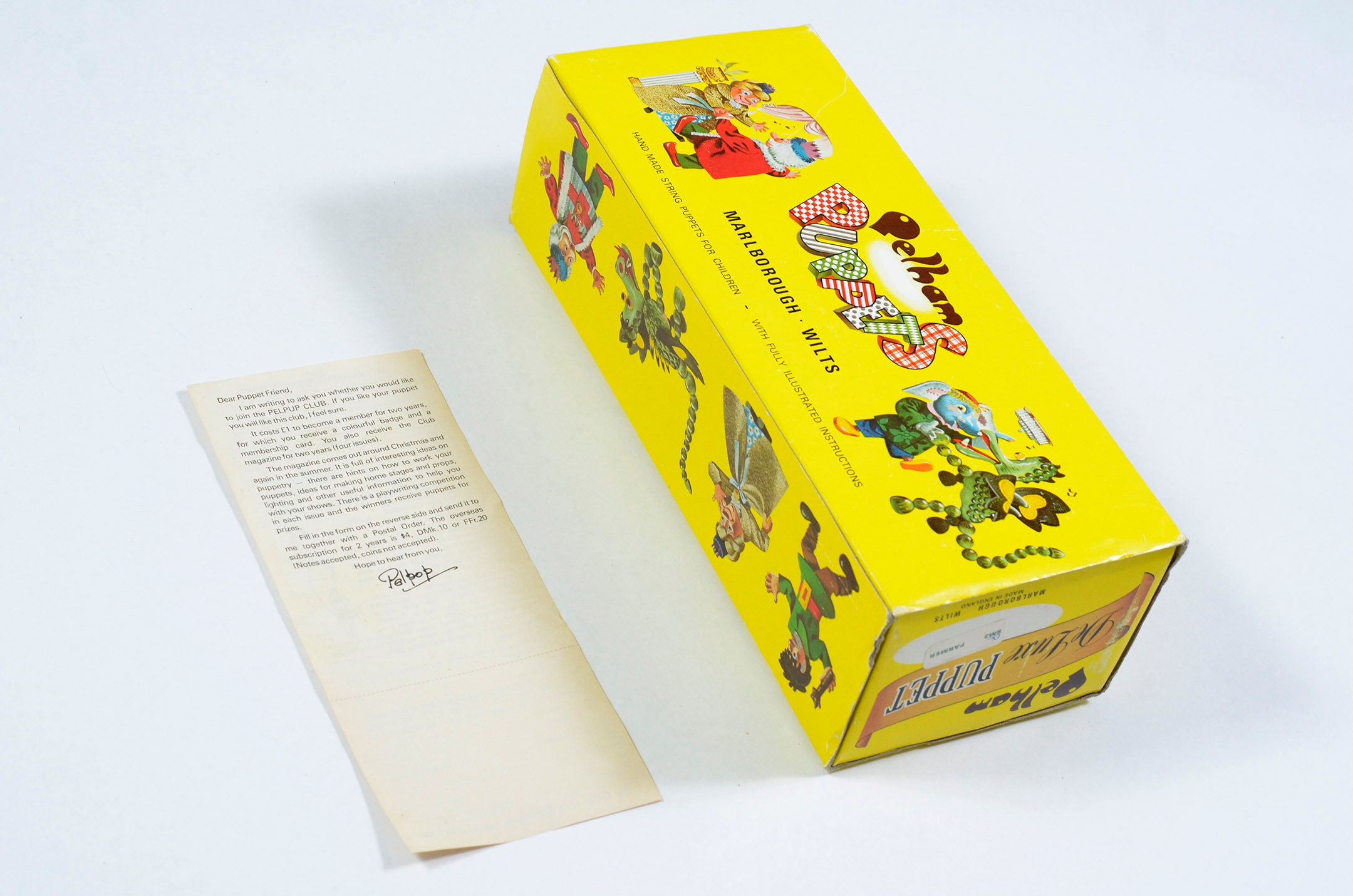 Vintage Pelham Deluxe farmer Puppet With Box - Etsy