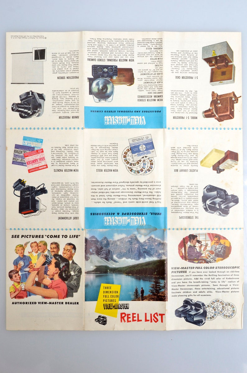 Rare Vintage View-master Stereoscope Set of 4 Viewing Reels - Etsy