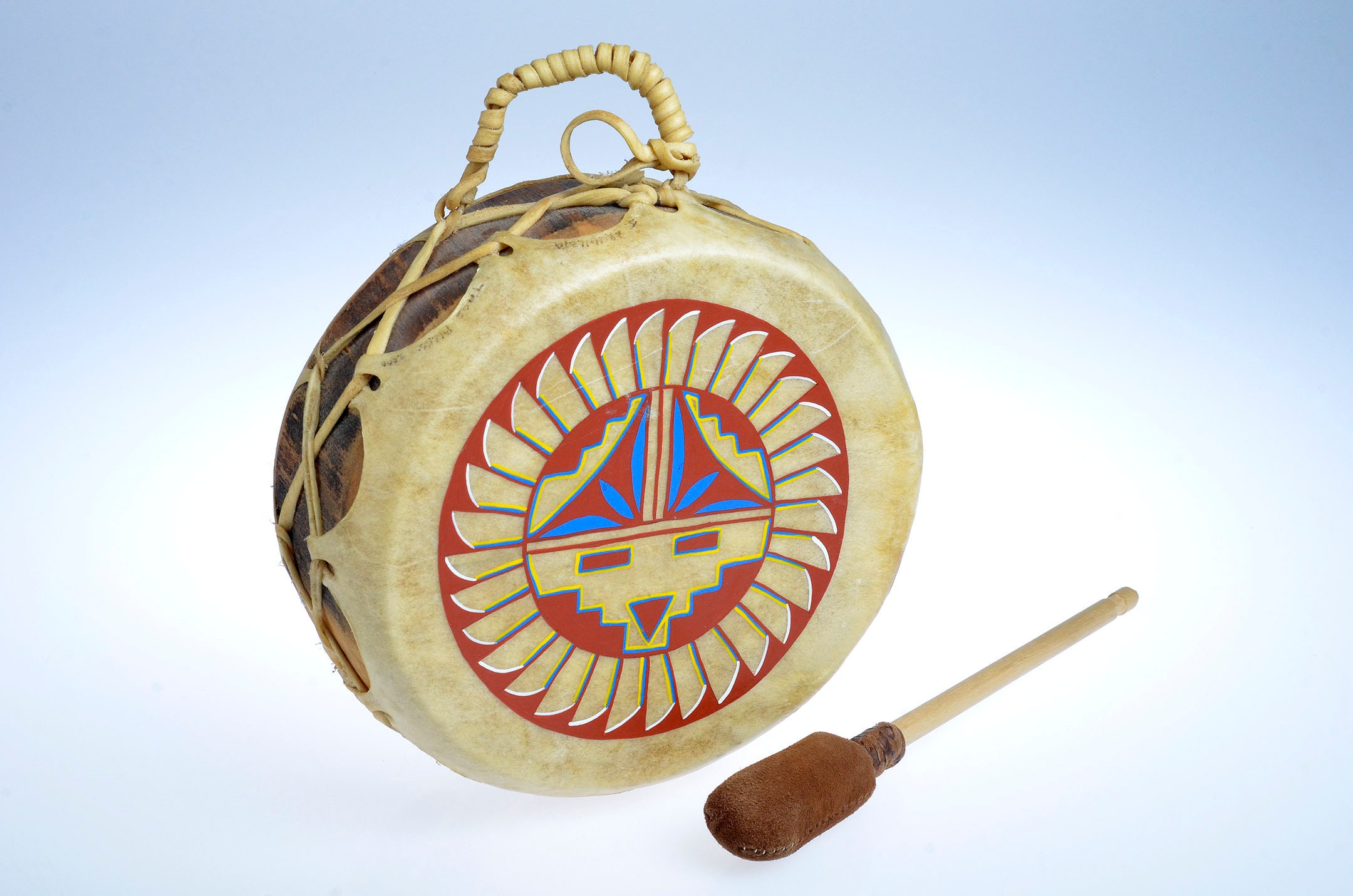 Pueblo Native American Drum by J. Archuleta of the Taos Pueblo. - Etsy