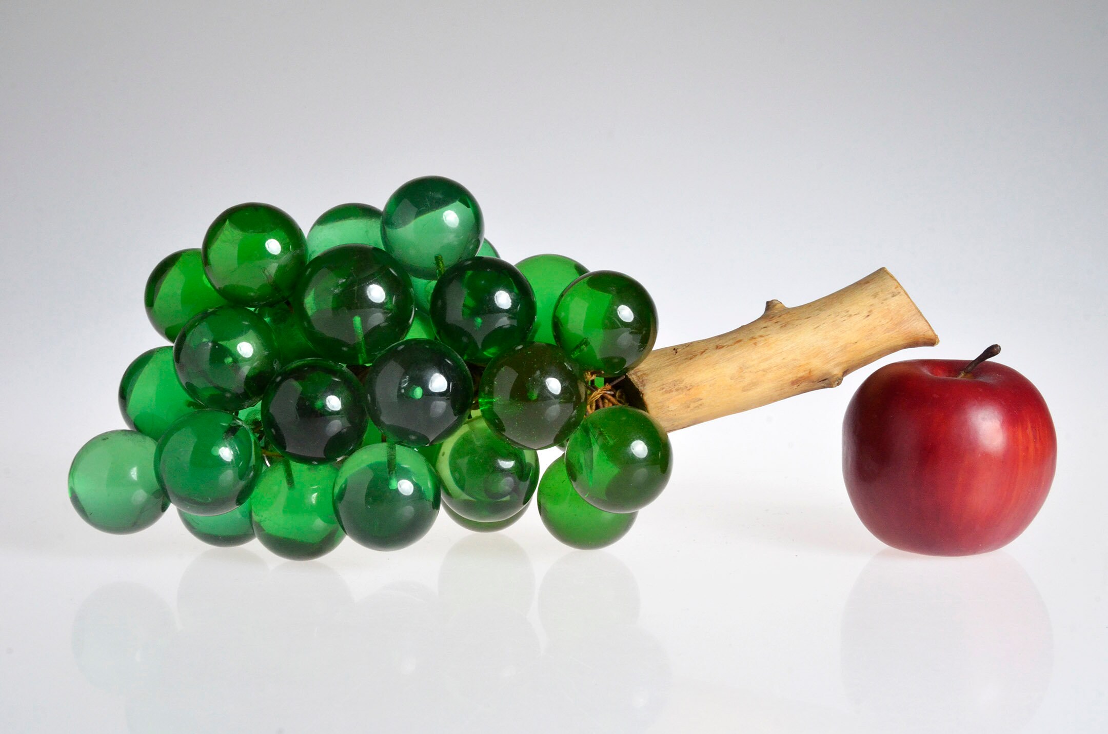 Vintage Lucite Acrylic Green Grapes Cluster 36 Count - Etsy