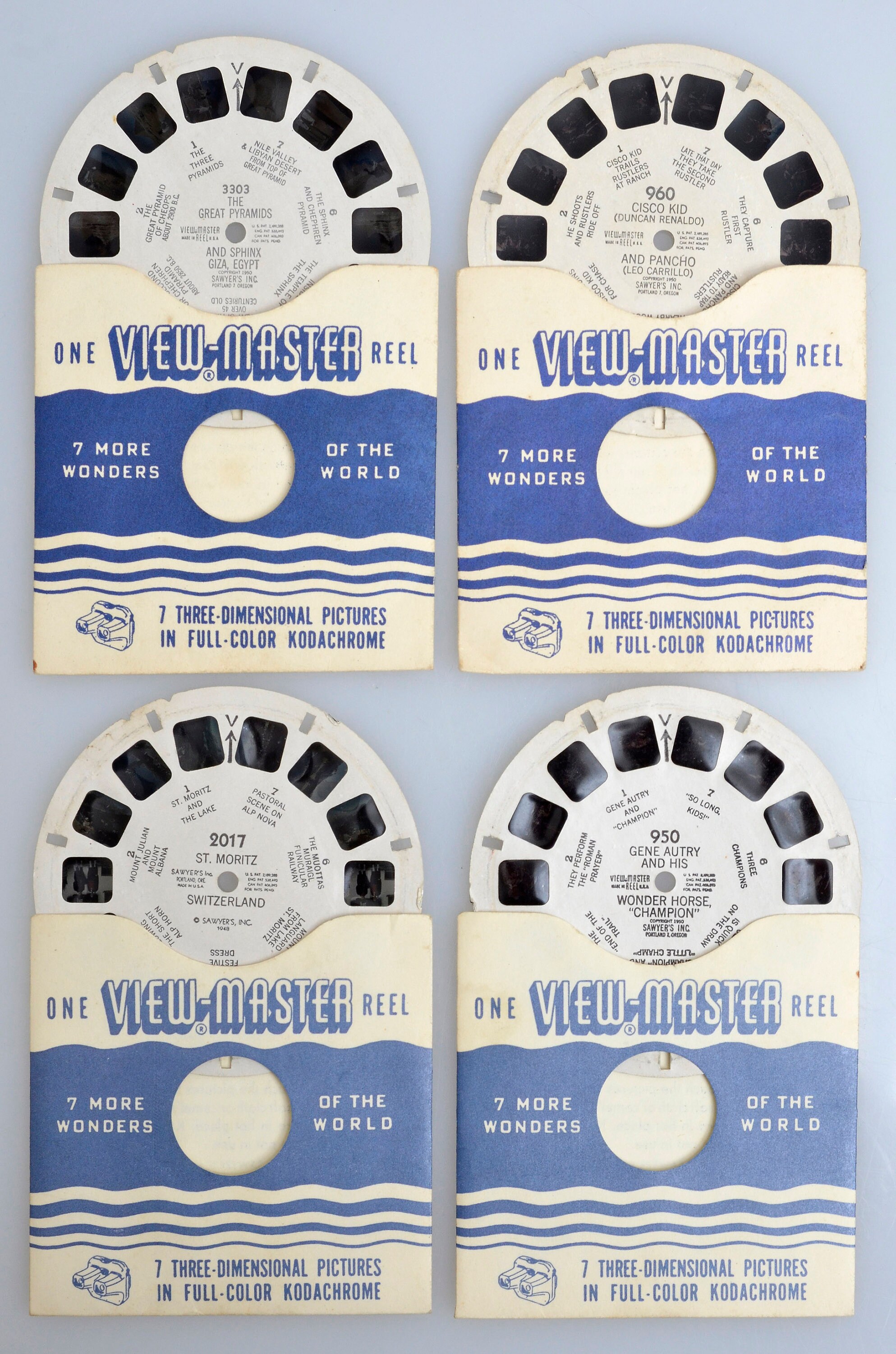 Rare Vintage View-master Stereoscope Set of 4 Viewing Reels - Etsy