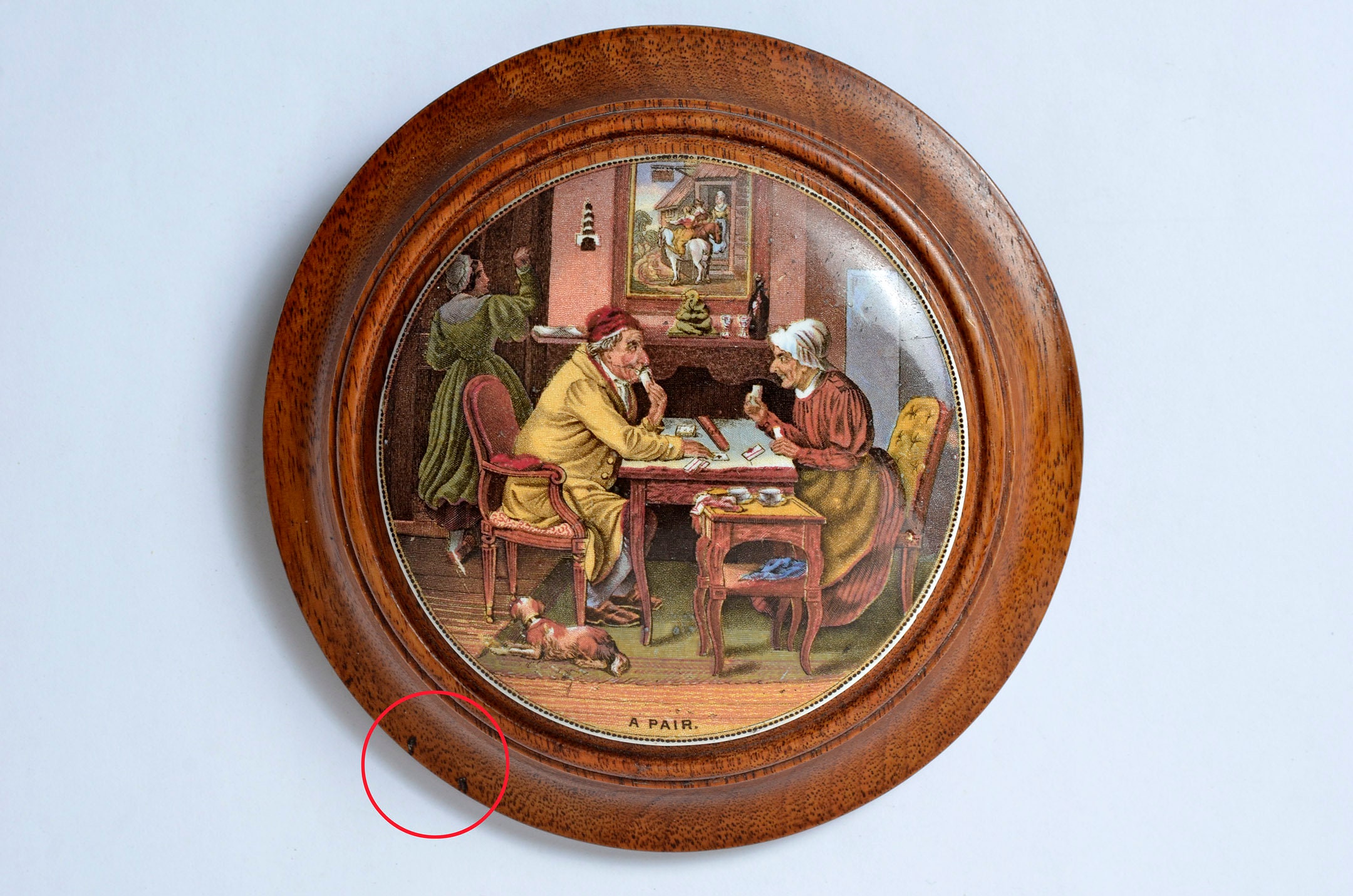Vintage Victorian Prattware Pot Lids uncle Toby - Etsy