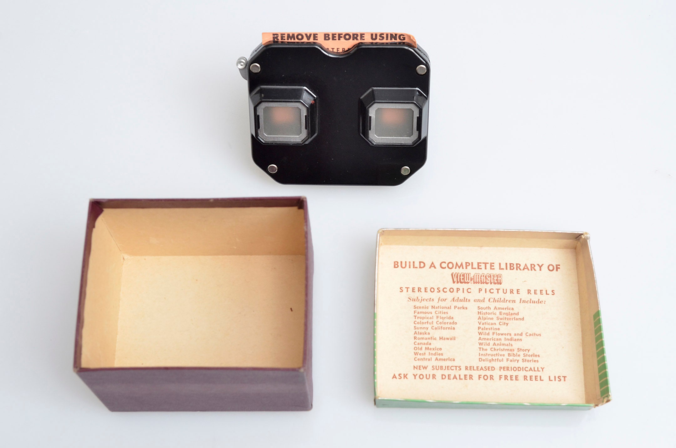 Rare Vintage View-master Stereoscope Set of 4 Viewing Reels, Box, reel ...