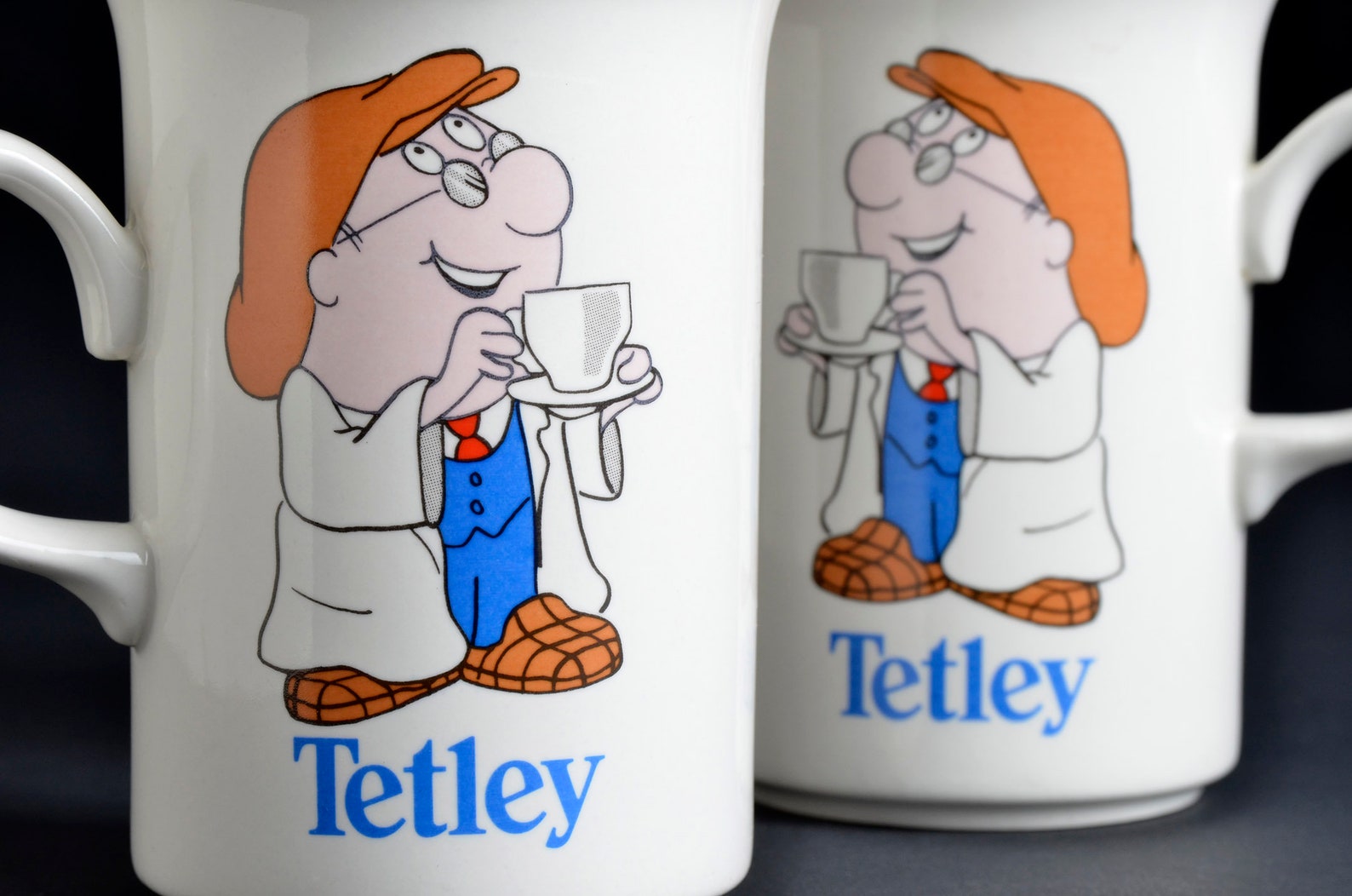 Vintage Tetley Tea Mugs of Churchill England Set of 2 - Etsy