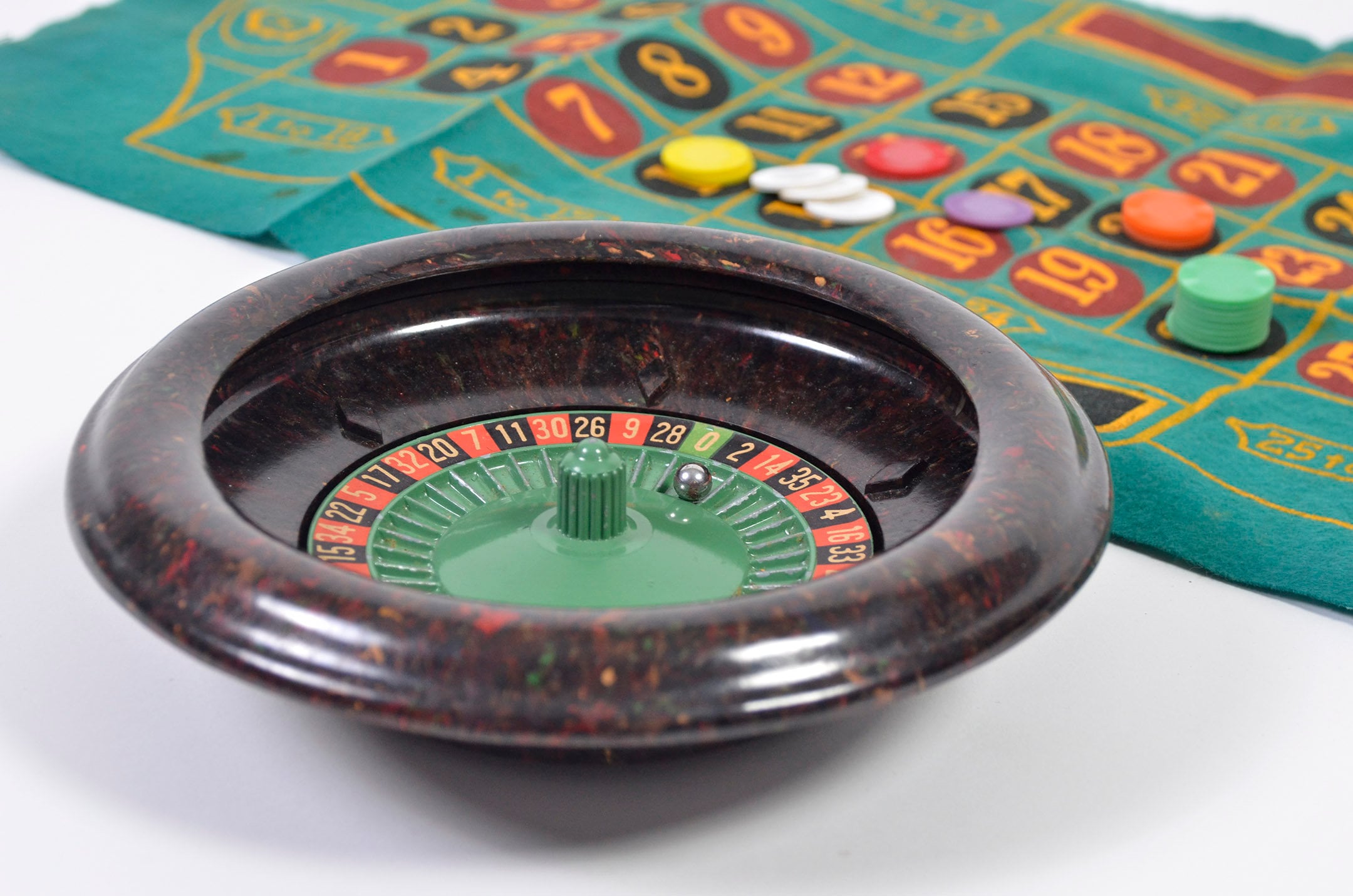 Vintage Antique 1941 E.S. Lowe Roulette Wheel / Metal Ball / - Etsy
