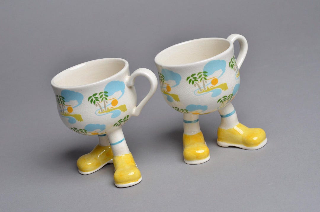 Carlton Ware lustre Pottery / Walking Ware Caribbean Design Novelty ...