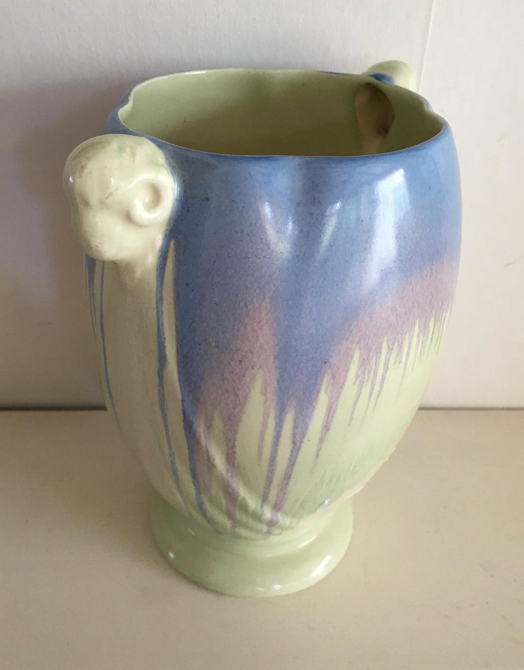 Art Deco Drip Ware Vase Crown Devon - Etsy