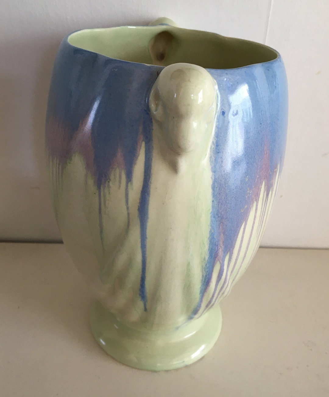 Crown Devon Art Deco Drip Ware Vase - Etsy