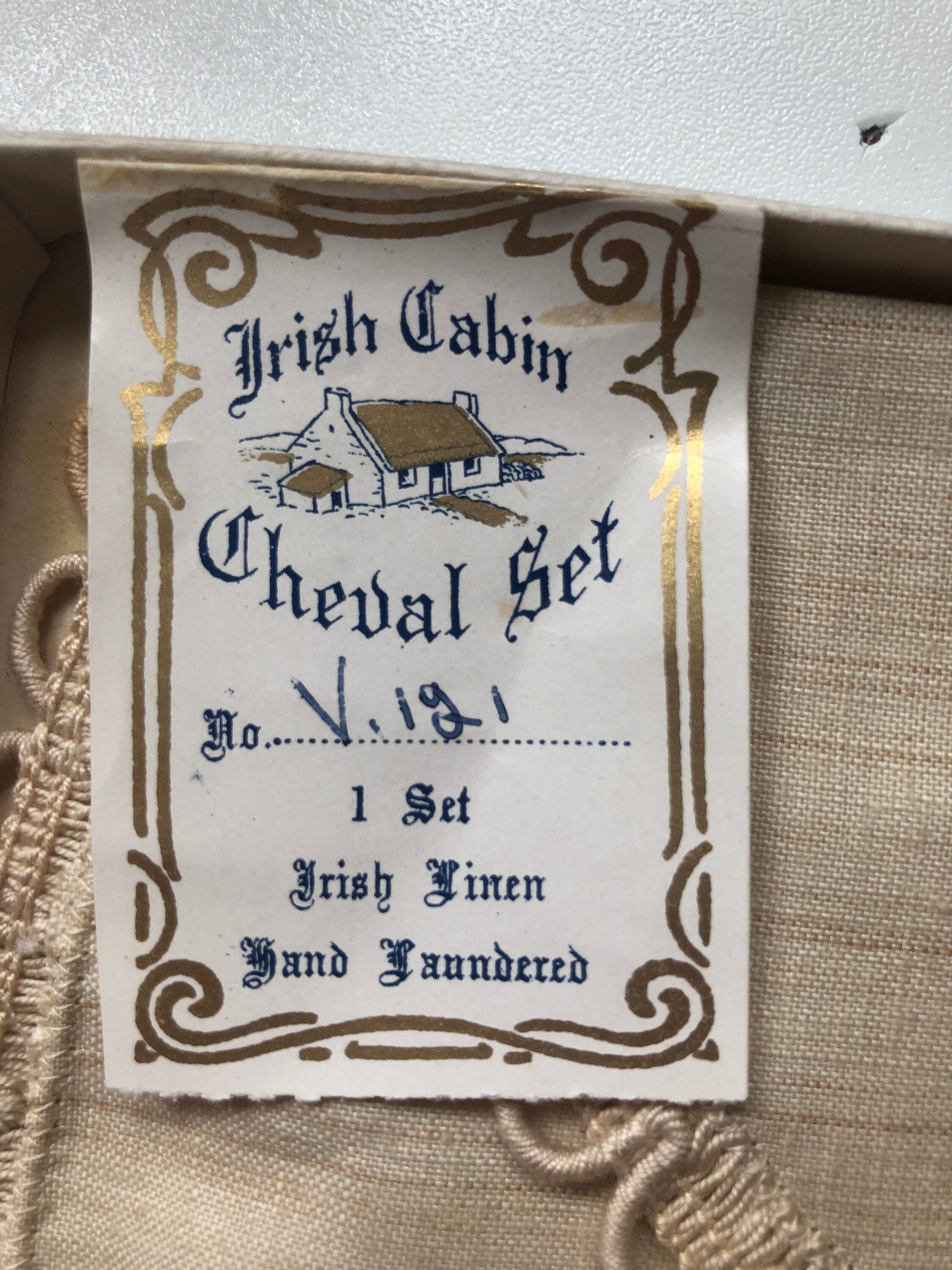 Irish Linen Cabin Cheval Set - Etsy