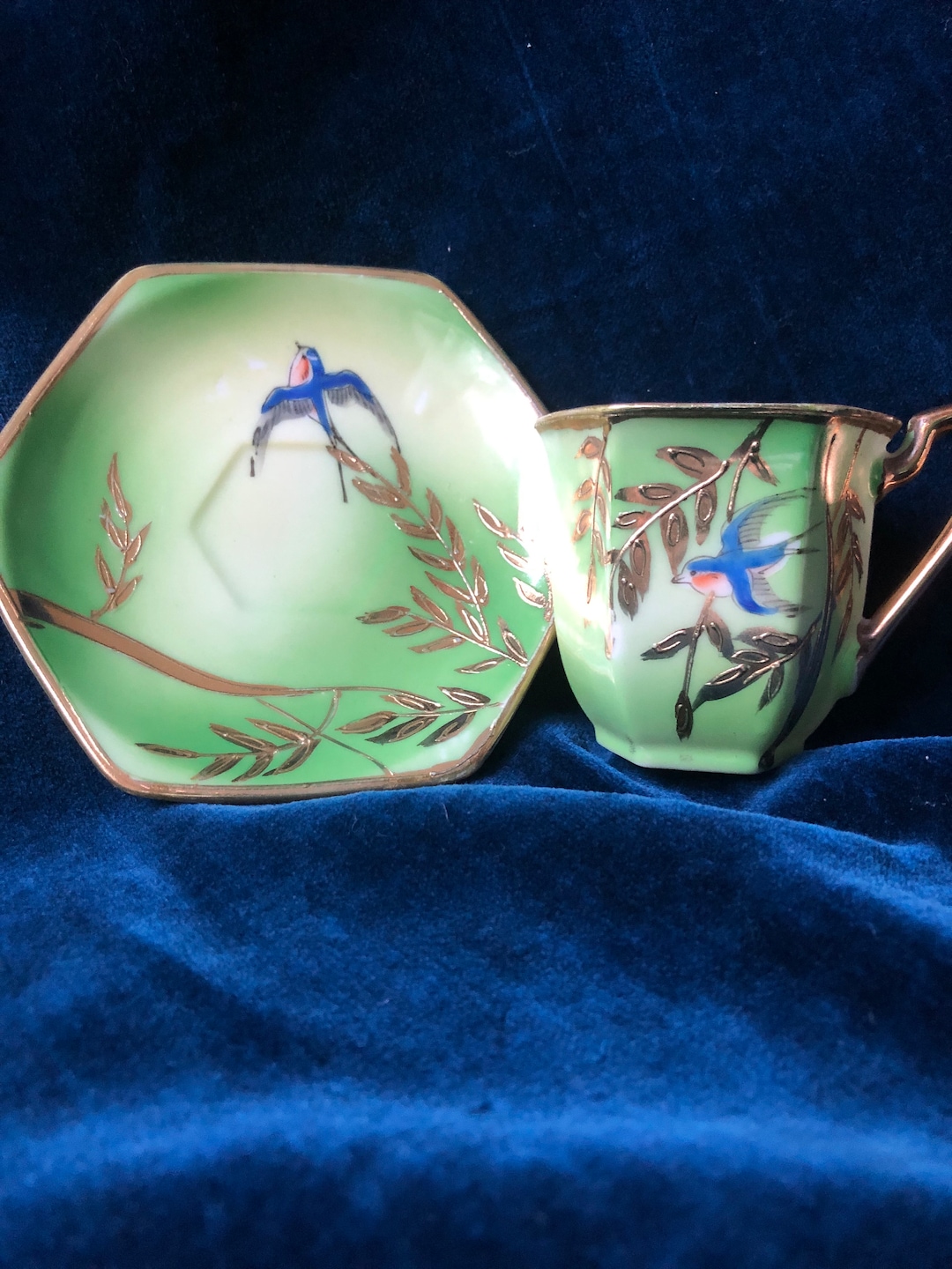Blue Bird Coffee Japanese Cup - Etsy