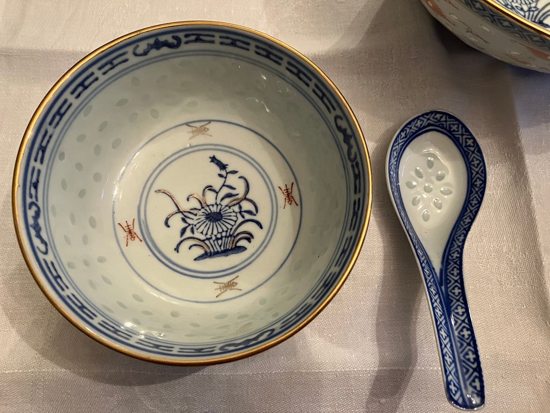 Chinese Dining Set - Bowls, Saki Dishes - Etsy