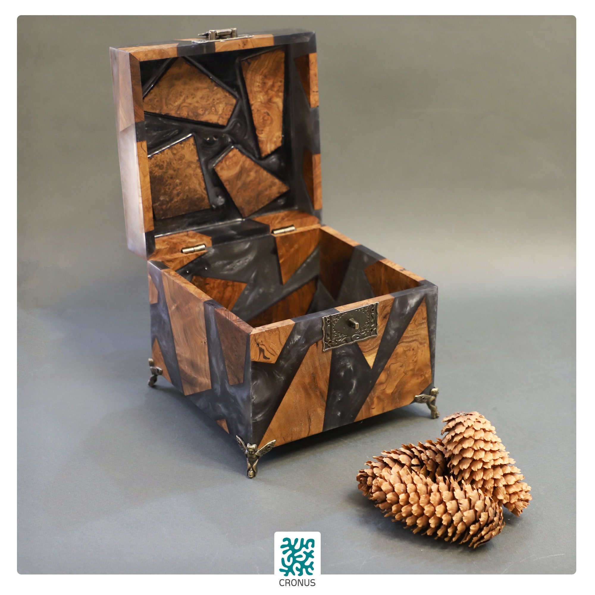 Black Resin Wood Pandora Jewelry Box - Etsy UK