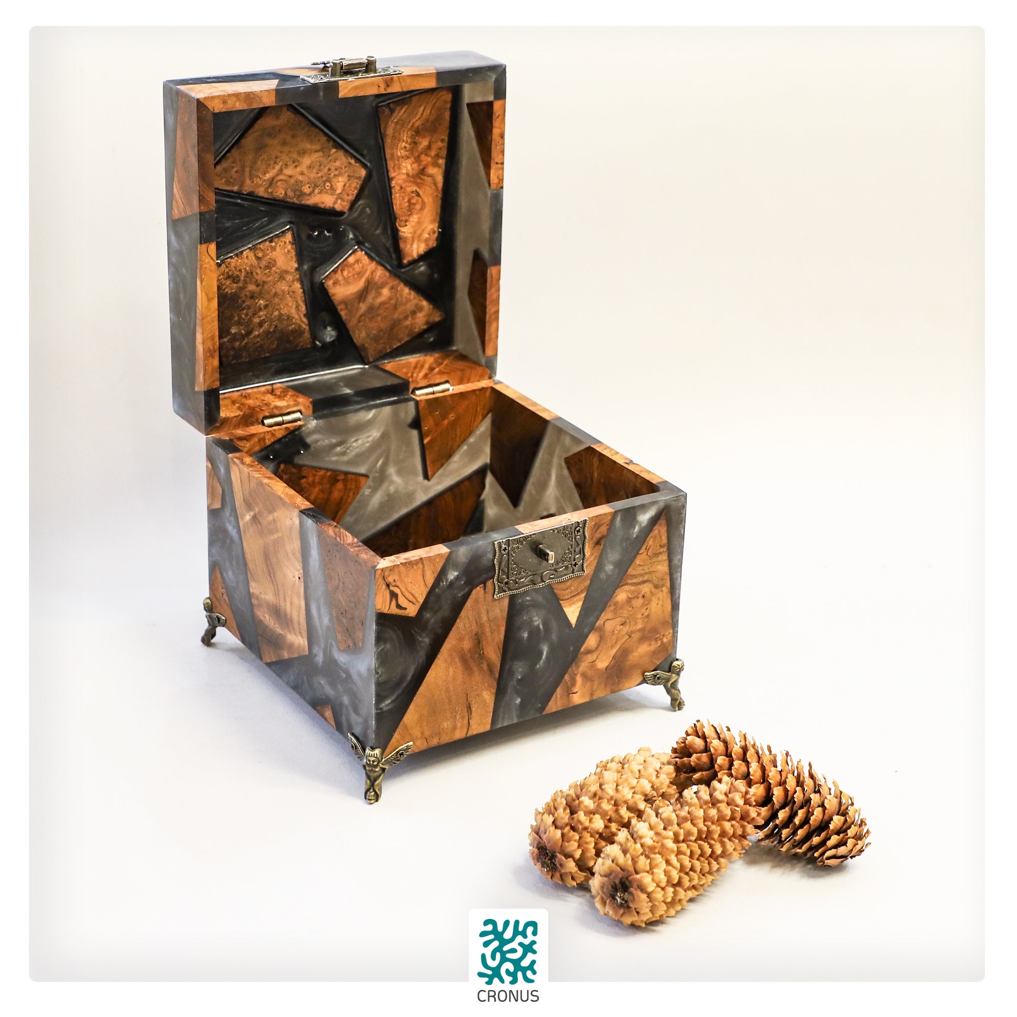 Black Resin Wood Pandora Jewelry Box - Etsy UK