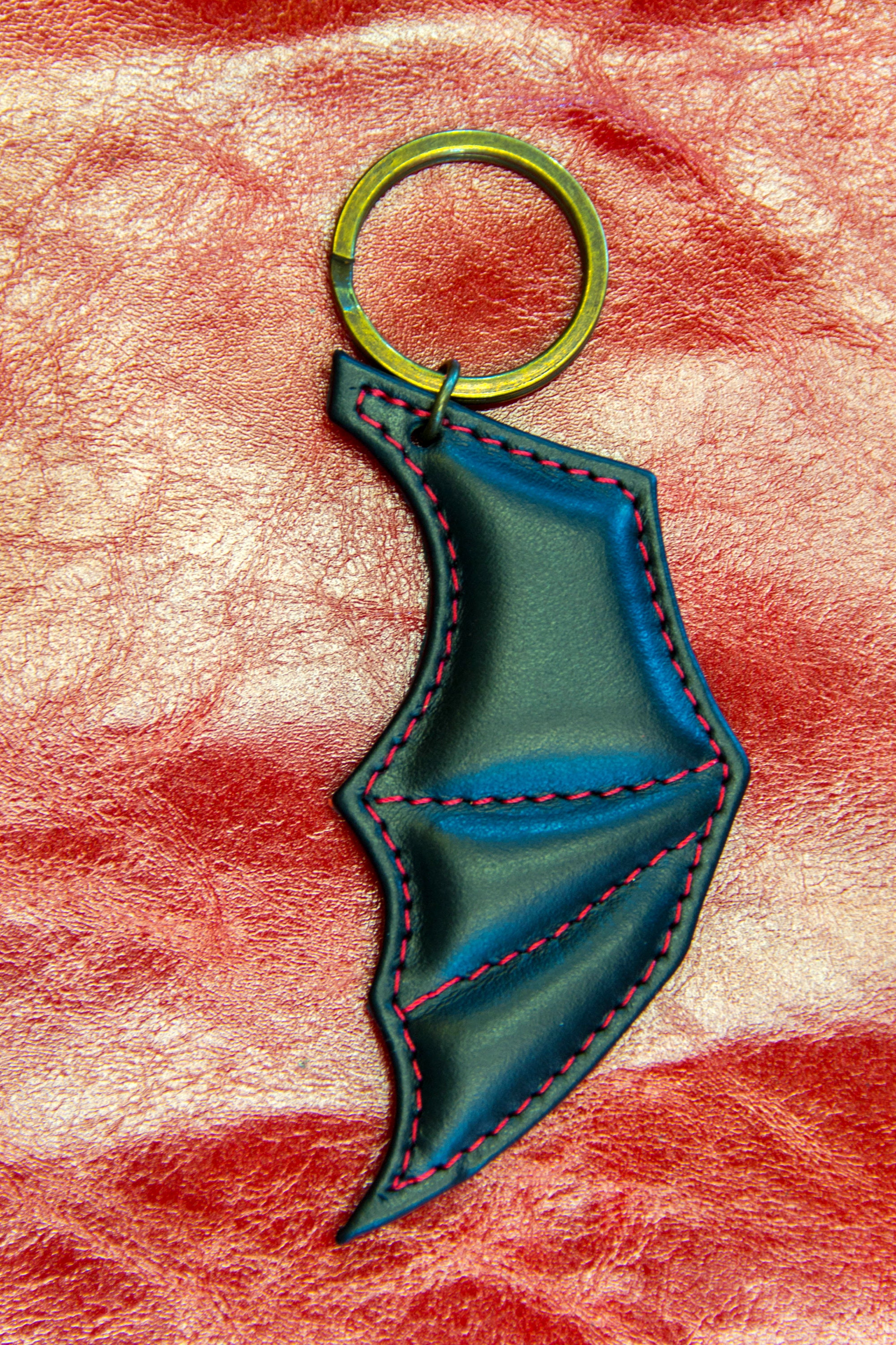 Bat Wing Leather Keychain,bat Key Ring,withches Leather Key Ring,car ...