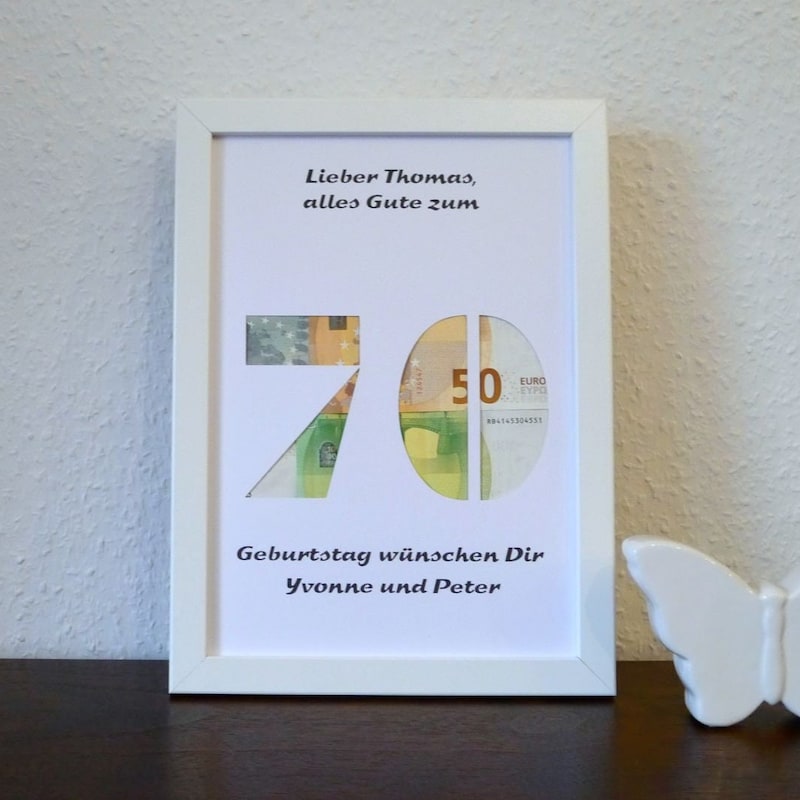 Geldgeschenk 70. geburtstag mann - Etsy.de