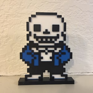 Undertale Sans Figure Stand - 3D Printed Figurine, Gaming Desk ...