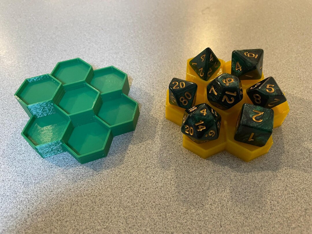 Dice Display Stand | 3D Printed Tabletop Dice Display, Holds Standard 7 ...