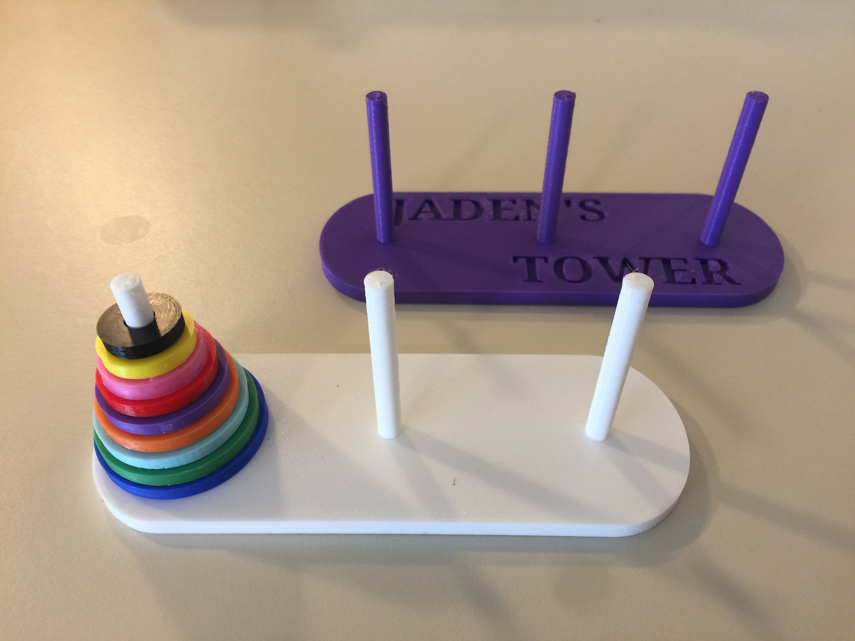 Tower of Hanoi Personalizable Puzzle Game STEM Games Games - Etsy