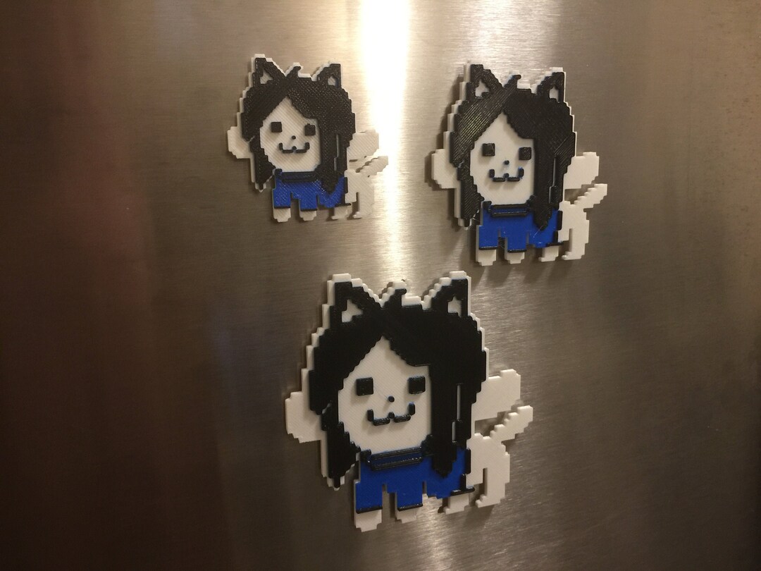 Undertale Temmie Fridge Magnets - 3 Sizes Available, Refrigerator ...