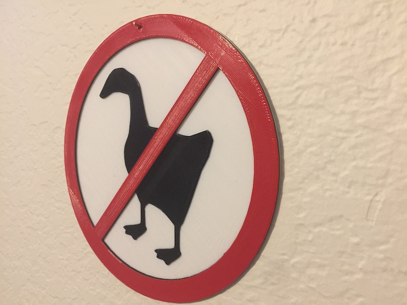 No Geese Allowed Sign - Untitled Goose Game Wall Art - Etsy