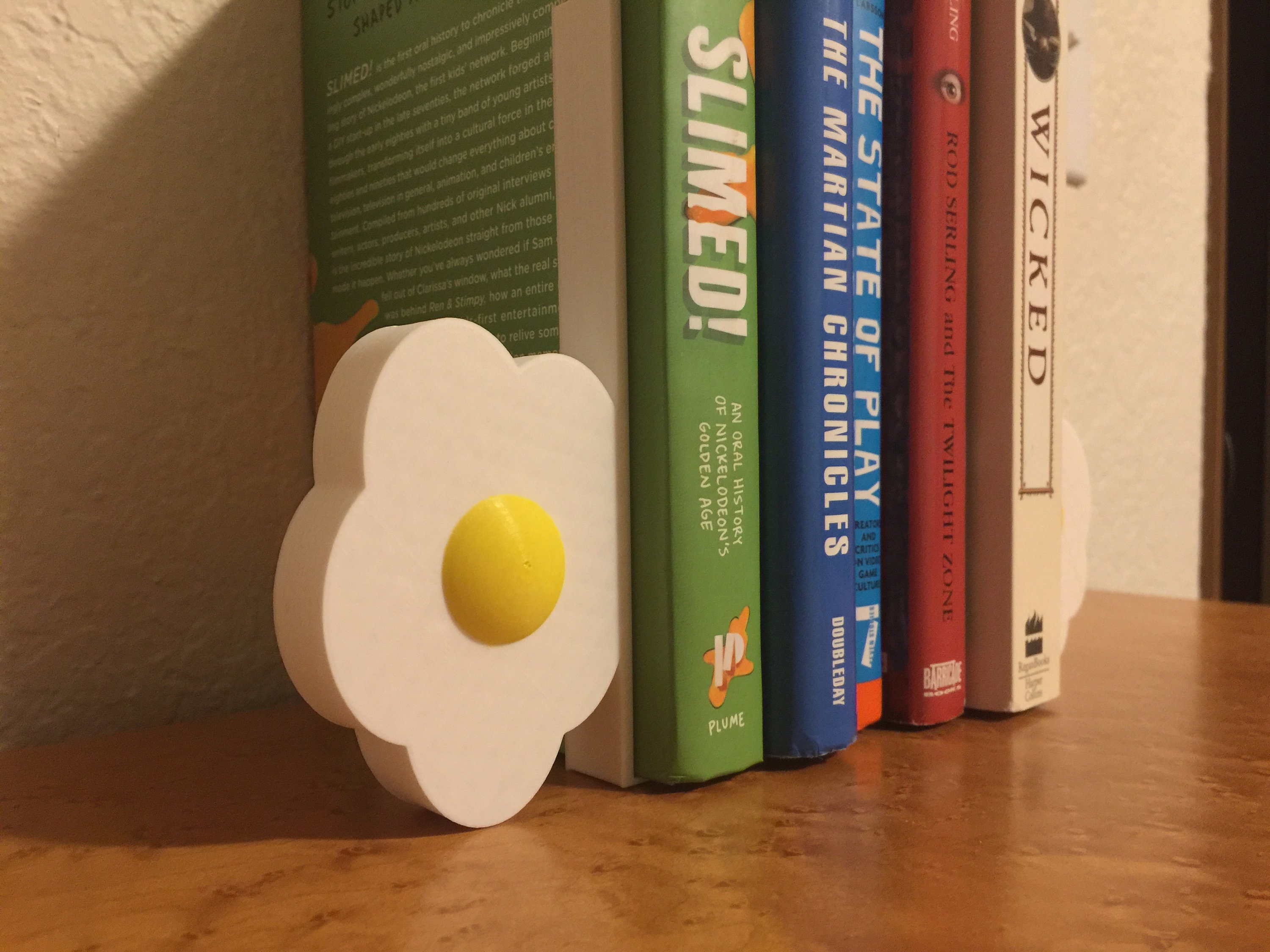 Fried Egg Bookends - Kitchen Book Ends, 3D Printed Book Holders, Gift ...