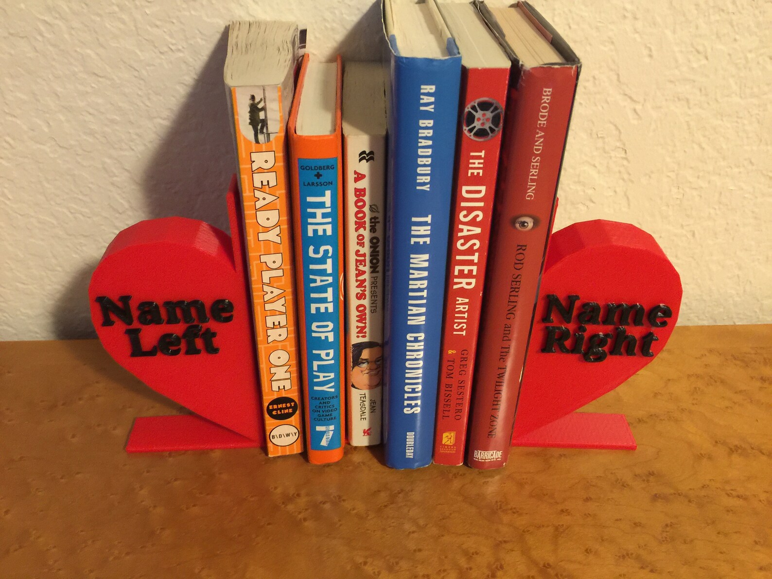Valentine's Day Heart Bookends - Customize With Your Names! Gifts for ...
